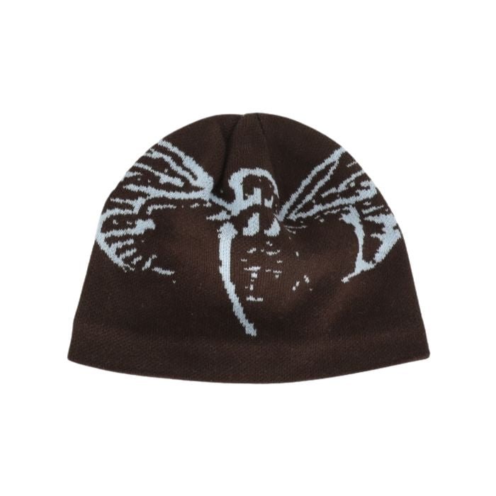 Divention Cicada Beanie Brown | Brown streetwear hat for men & women