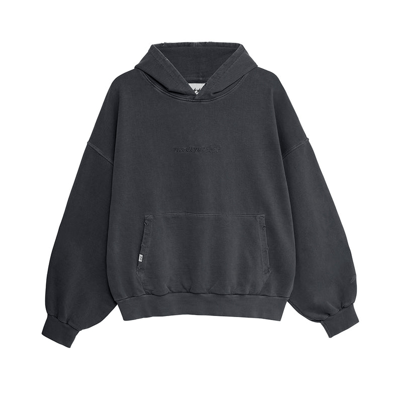 TwoJeys Icon Hoodie Stone Washed Black